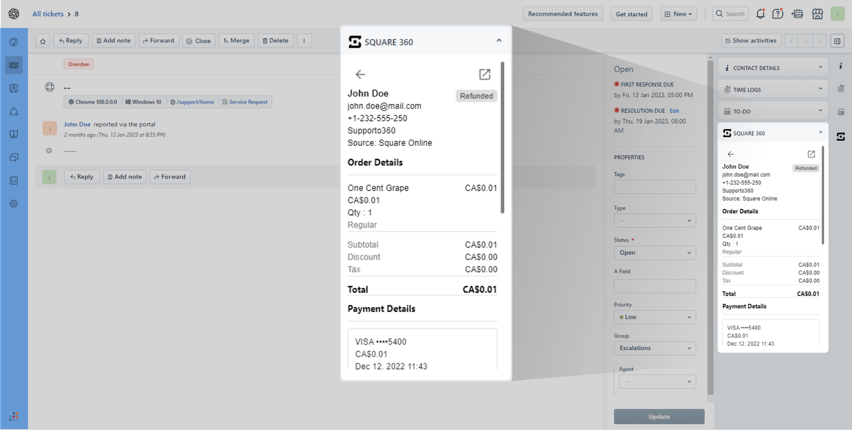 Freshdesk Square 360 Integration | Freshworks Marketplace